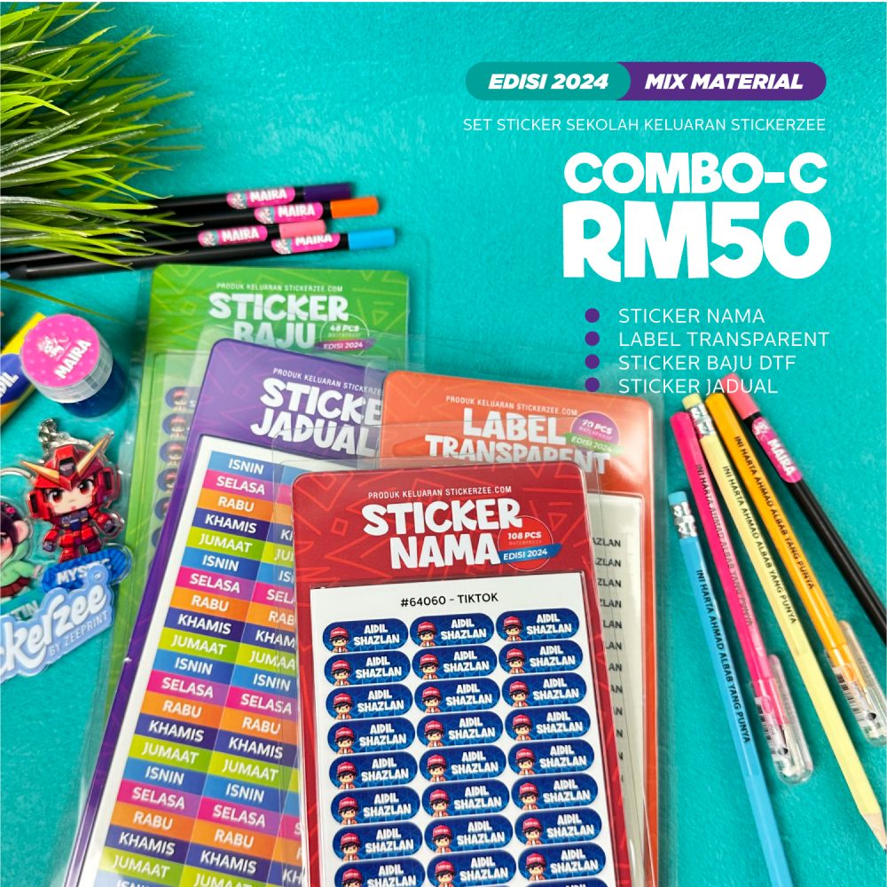 Label Nama Transparent – Stickerzee
