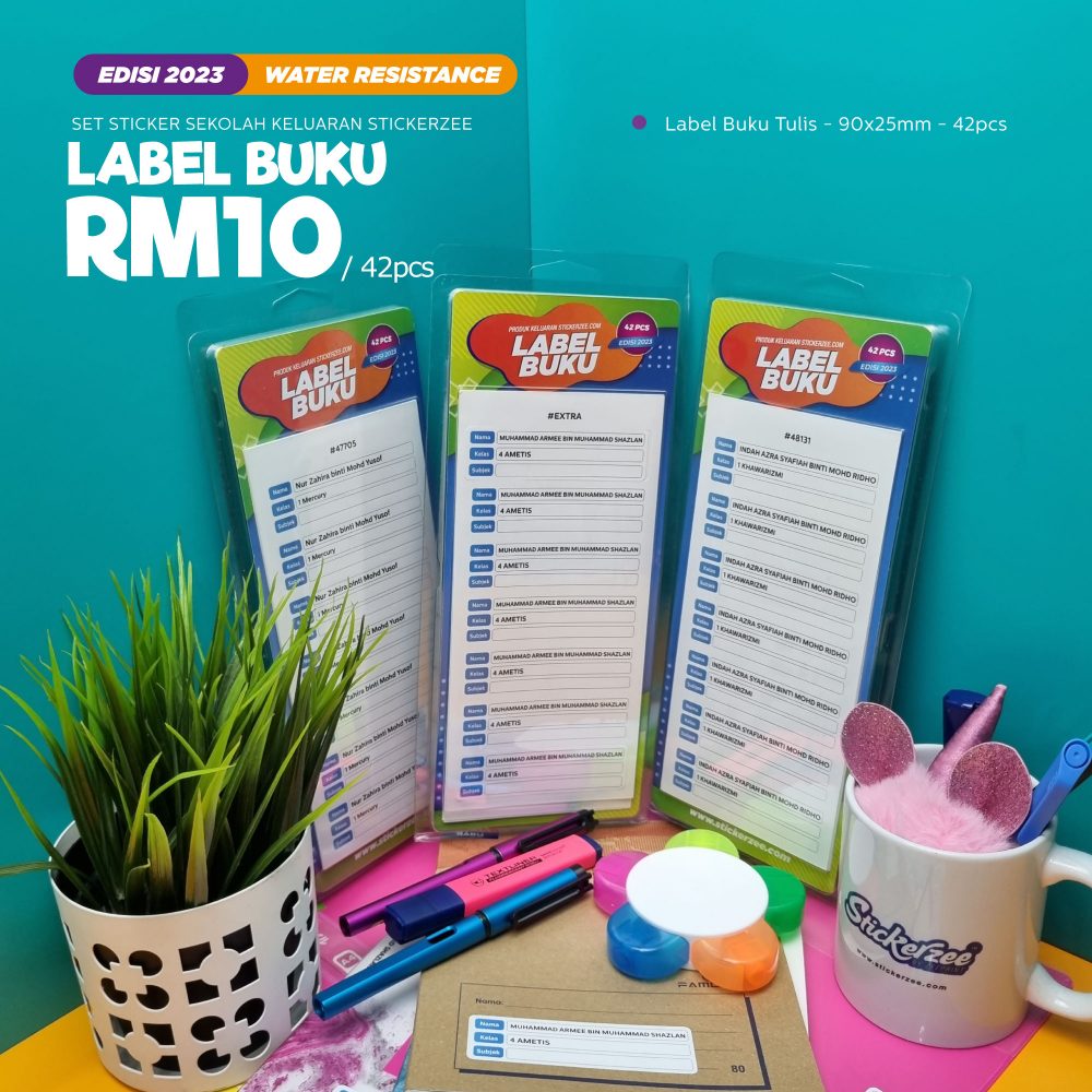 Label Buku Tulis – Stickerzee