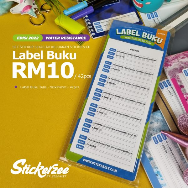 Label Buku Tulis – Stickerzee